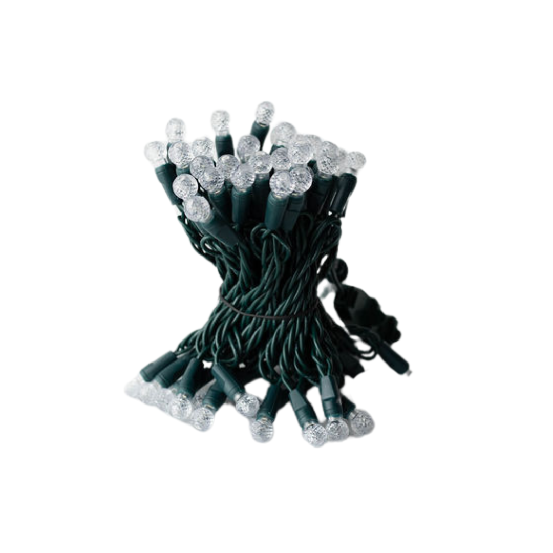 G12 LED 70 Bulb Strands - 4" Spacing - Pure White + Warm White Alterna ...